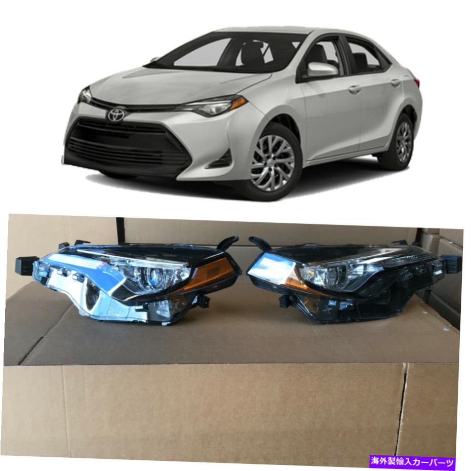 【楽天市場】USヘッドライト LEDヘッドライトヘッドランプアセンブリペア2017年2019トヨタカローラL XLE CE LED ...