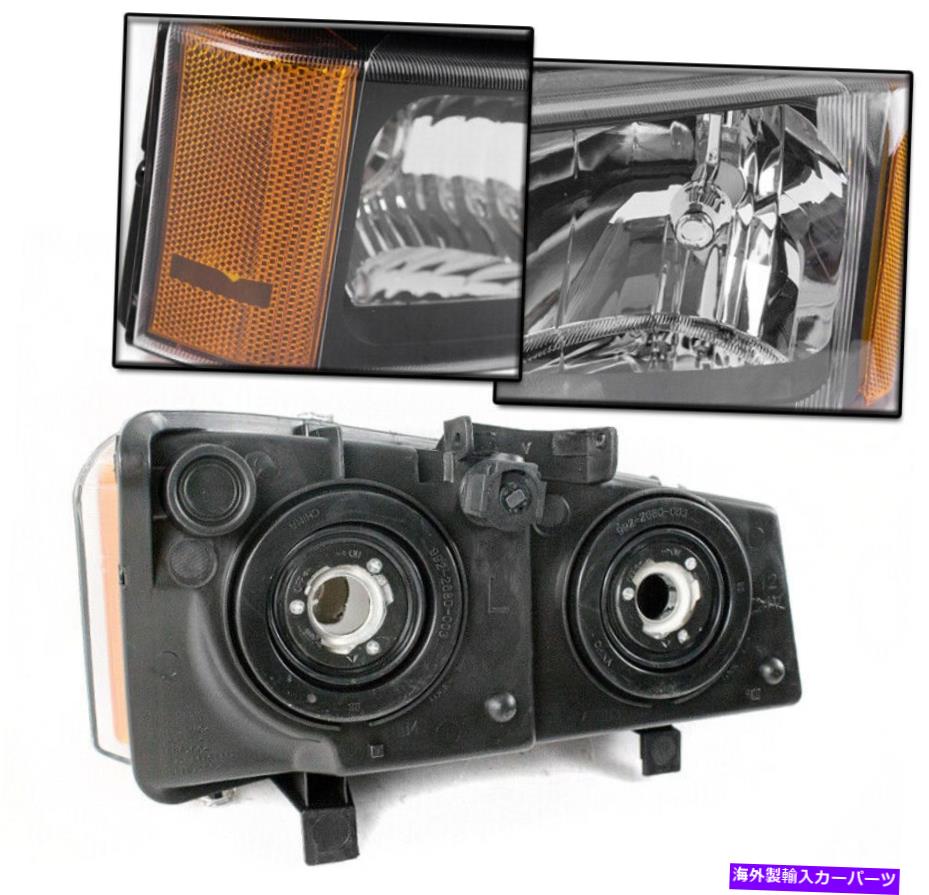 【楽天市場】USヘッドライト Chevy 2003-2006 Silveradoブラックの交換用ヘッドライトランプ+青色LED DRL ...