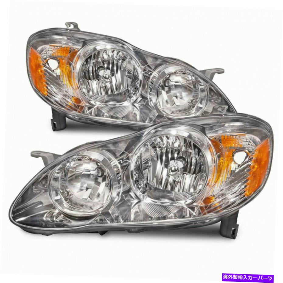 【楽天市場】USヘッドライト FITS 2005-2008トヨタカローラペアヘッドライトドライバーとRH W /電球CE | Fits ...