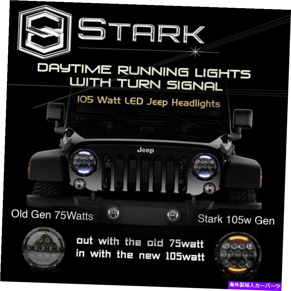 【楽天市場】USヘッドライト 2倍7 "105W LED OSRAMヘッドライトHI / LOビームスイッチバック97-16 Wrangler ...
