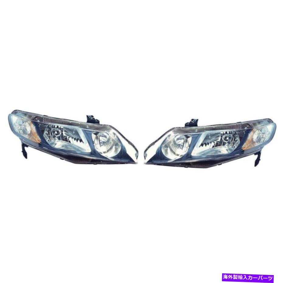【楽天市場】USヘッドライト Honda Civic Headlight 2006 07 08 08 09 10 2011ペアLH＆RHサイド ...