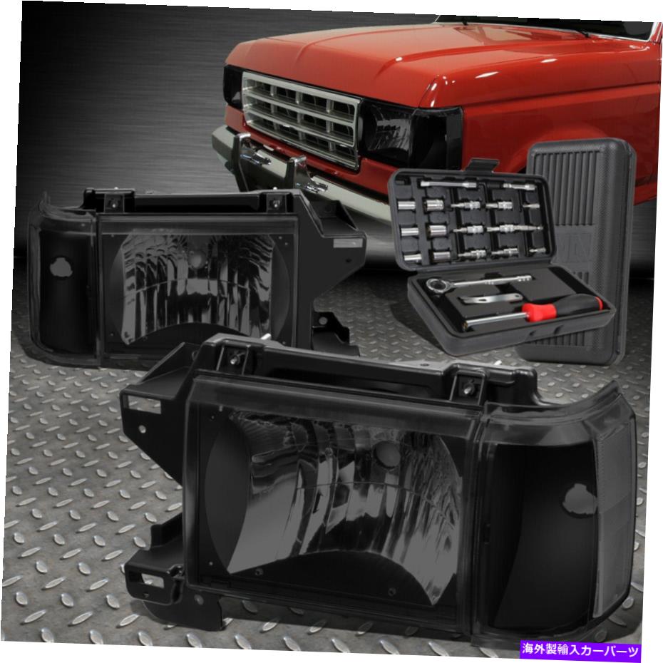 【楽天市場】USヘッドライト 87-91 Ford F150 F250 Bronco Tintedハウジングクリアコーナーヘッドライト+ツール ...
