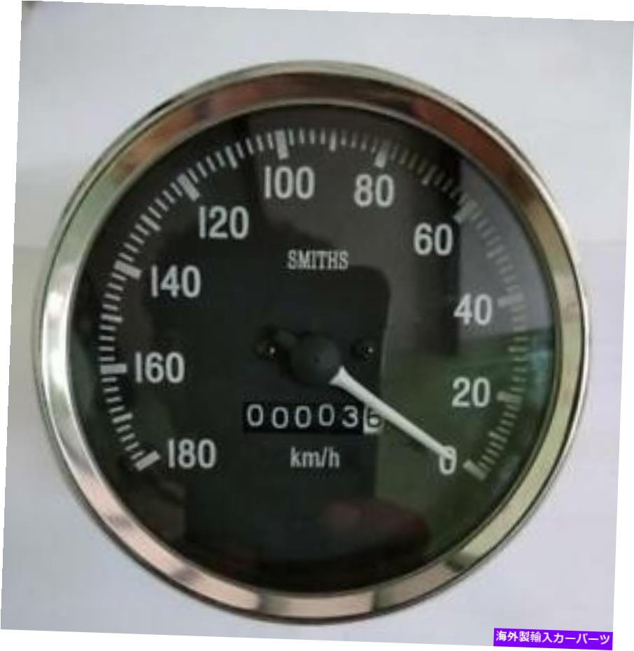 【楽天市場】タコメーター 100 mm速度計スミスレプリカブラックフェイス100 mm dia m18x1.5スレッド180 kmph 100 ...