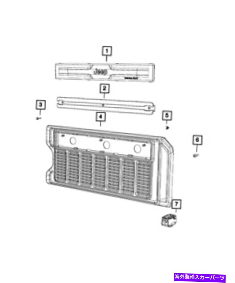 【楽天市場】trim panel OEM New 2018-2021 Mopar Jeep Wrangler Rubicon Swing ...