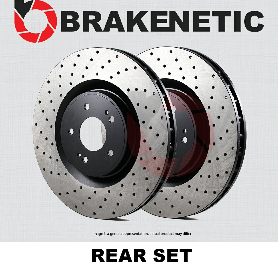 【楽天市場】brake disc rotor [リアセット] Brakenetic Premium Cross Drilled Brake ...
