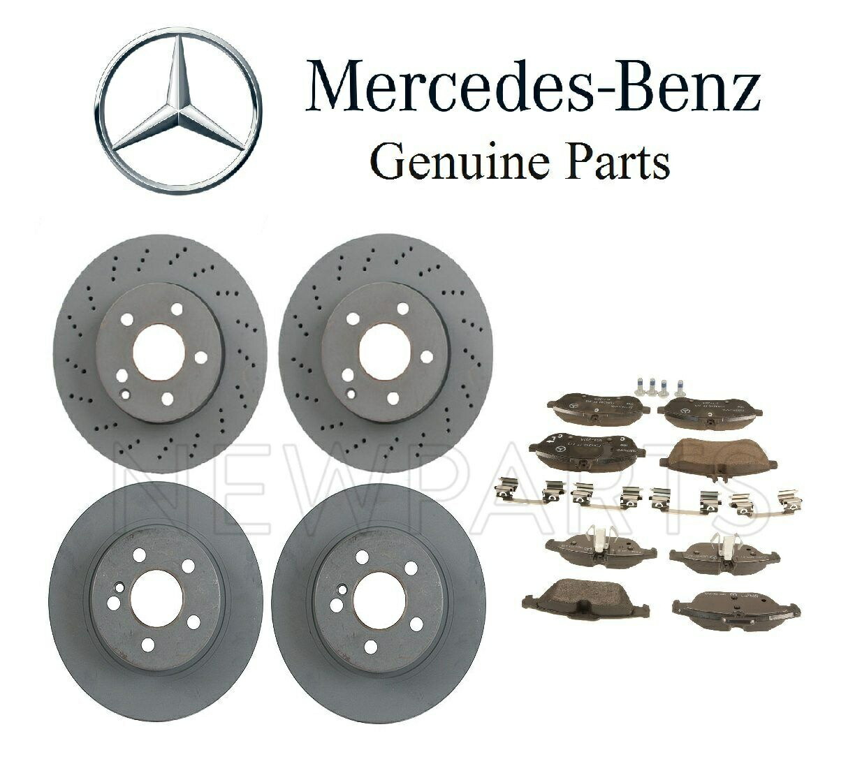 【楽天市場】brake disc rotor メルセデスW204 C250 C300フロントおよびリアブレーキディスクのセット付き本物のキット ...