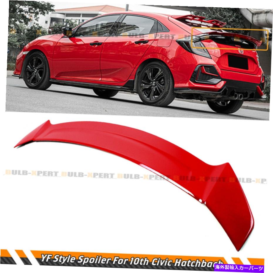 【楽天市場】海外製 エアロパーツ 2017-21ホンダシビックFK4 FK7 5DRハッチバックヨーファーグロスレッドリアスポイラーウィング ...