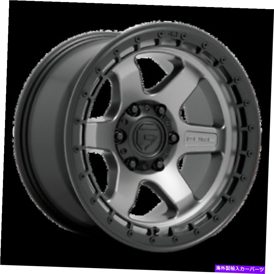 【楽天市場】ホイール 4本セット 17x9燃料1PC D752ブロックマットガンメタルホイール6x135（-12mm）セット4 17x9 ...