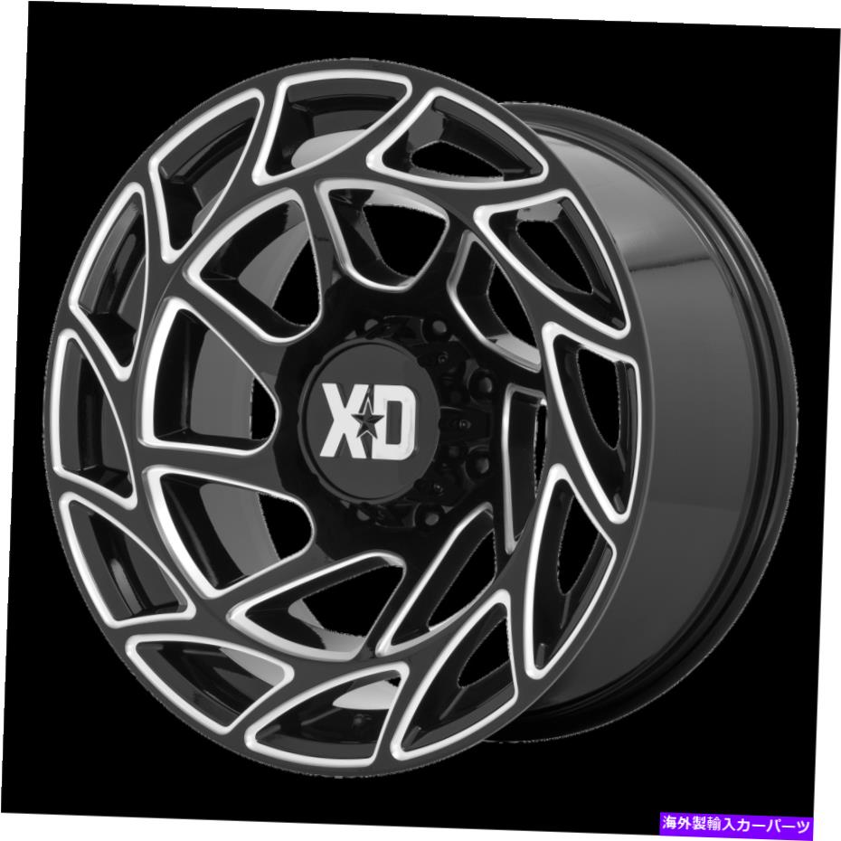 【楽天市場】ホイール 4本セット 20x12 XD XD860 ONSLAUGHT GLOSS BLACK MILLED WHEELS ...