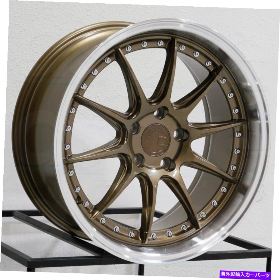 【楽天市場】ホイール 4本セット 18x8.5 aodhan ds07 ds7 custom 5x112 35ブロンズホイールリムセット（4 ...