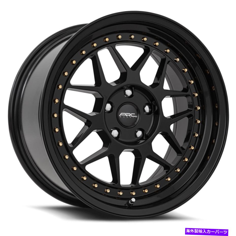 【楽天市場】ホイール 4本セット ARC AR9 18x8.5/18x9.5 5x112 35/35ブラックホイール（4）73.1 18インチ ...