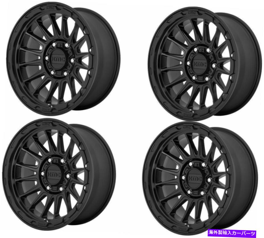 【楽天市場】ホイール 4本セット セット4 17 "kmc km542インパクトサテンブラック17x8.5 8x170ホイール0mmリム ...