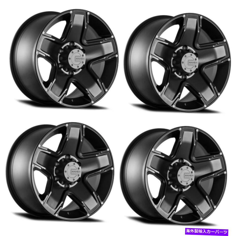 【楽天市場】ホイール 4本セット セット4 17 "MAMBA 585B M13 17x9マットブラック6x5.5ホイール-12mmリム ...