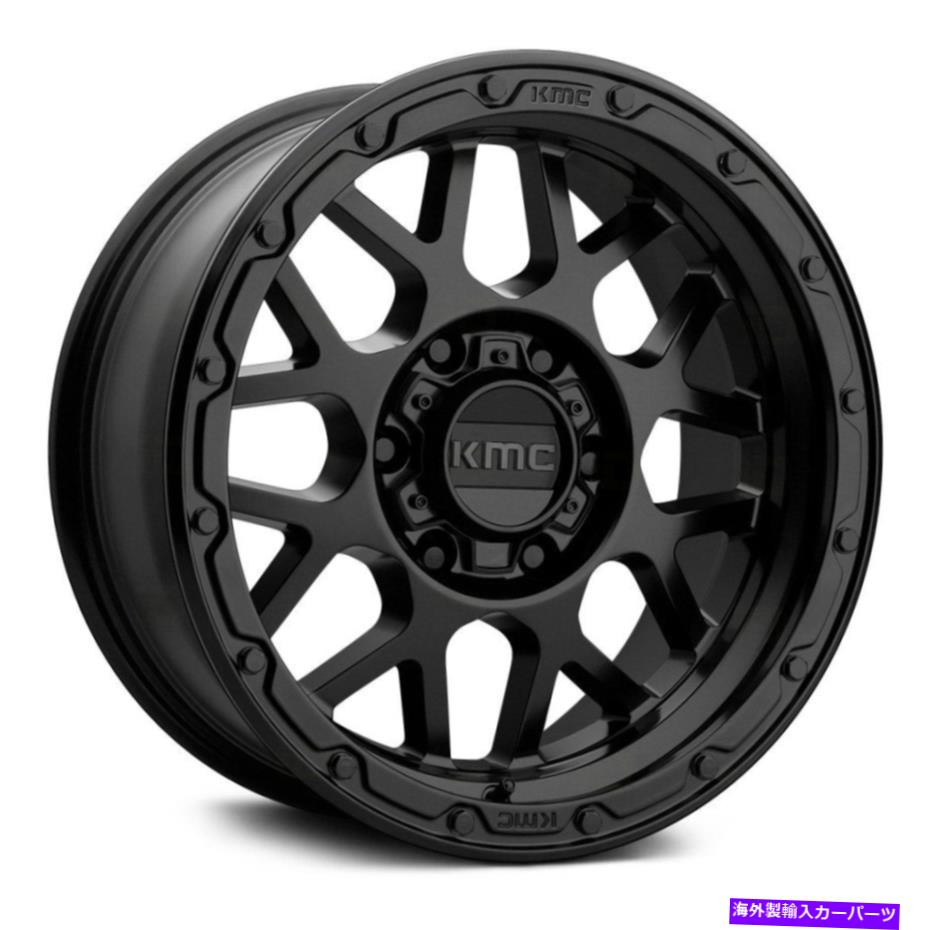 【楽天市場】ホイール 4本セット KMC KM535 GRENADEオフロードホイール17x9（18、5x127、71.5）4のブラックリム ...