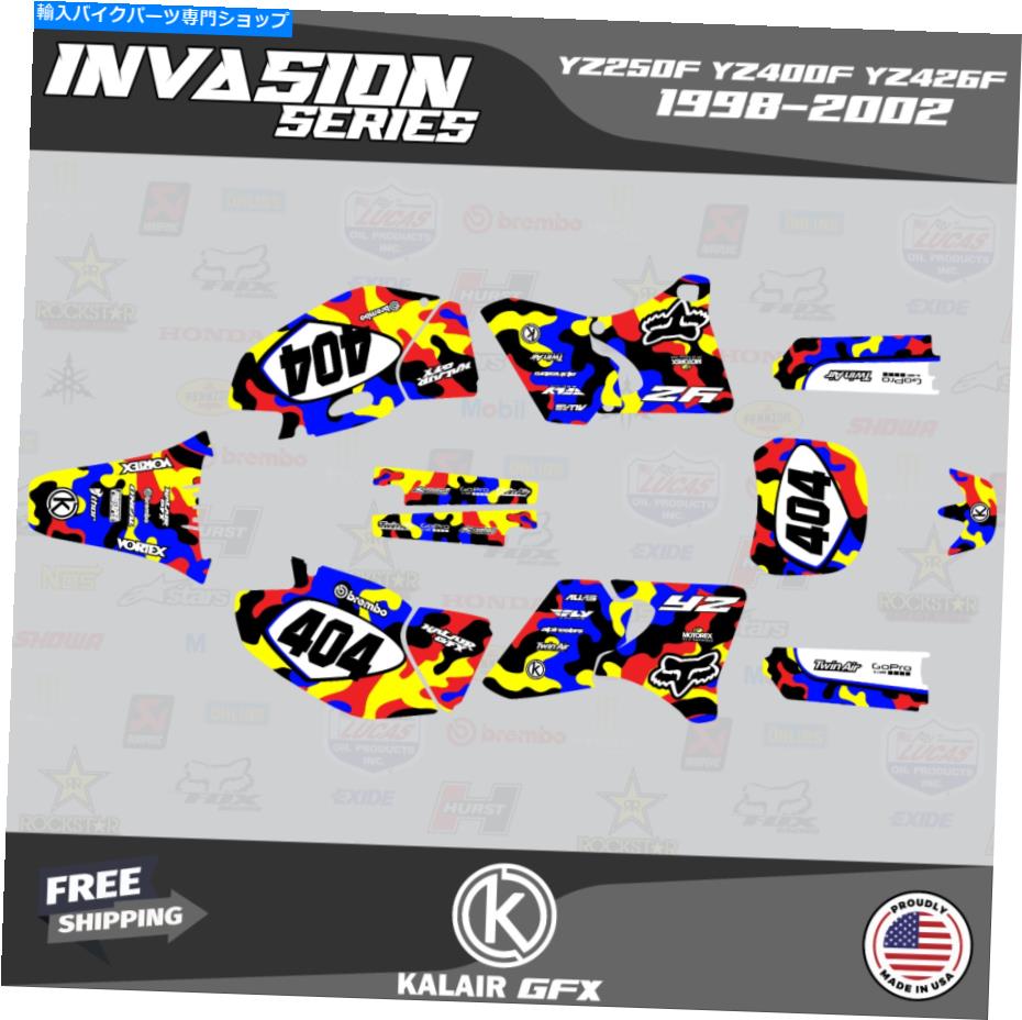 【楽天市場】Graphics decal kit ヤマハのグラフィックキットYZ250F YZ400F YZ426F 1998-2002 ...