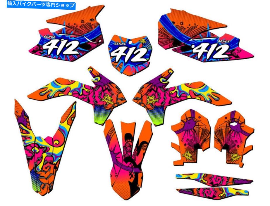【楽天市場】Graphics decal kit 2013-2014 SXF Zany Orange Senge Graphics Kit ...