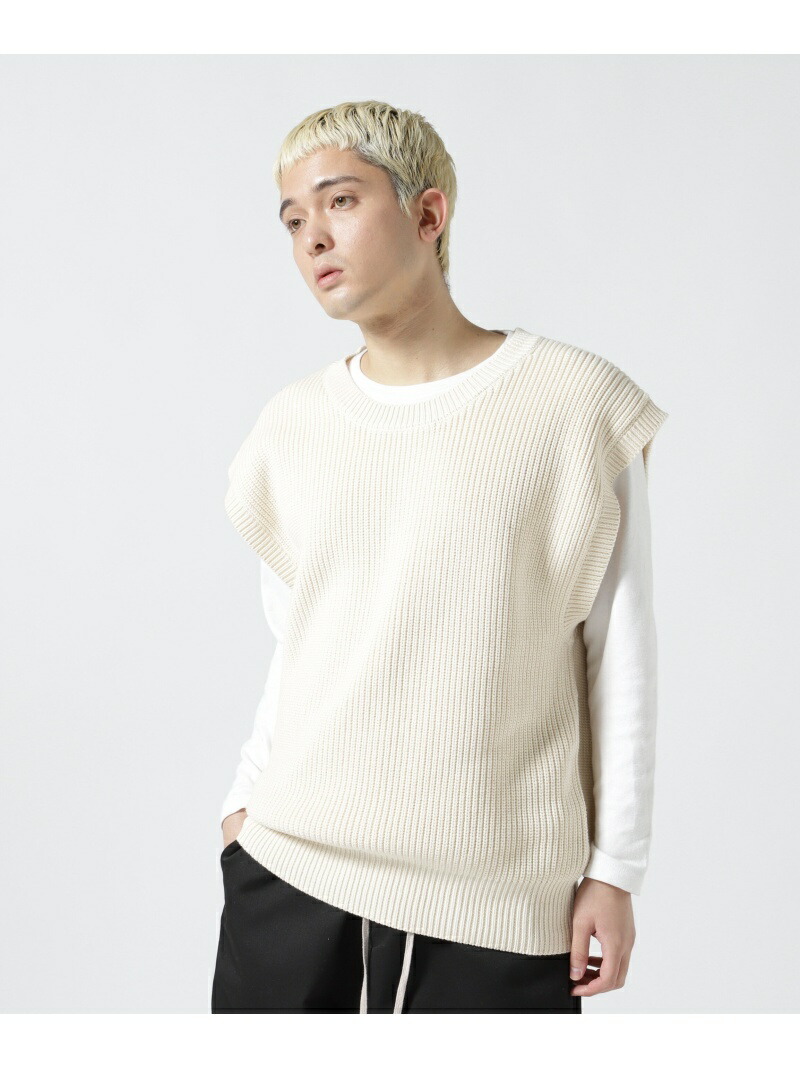 【楽天市場】WHITELAND/ホワイトランド/RIB VEST/リブベスト LHP エルエイチピー トップス ベスト・ジレ ブラック ...
