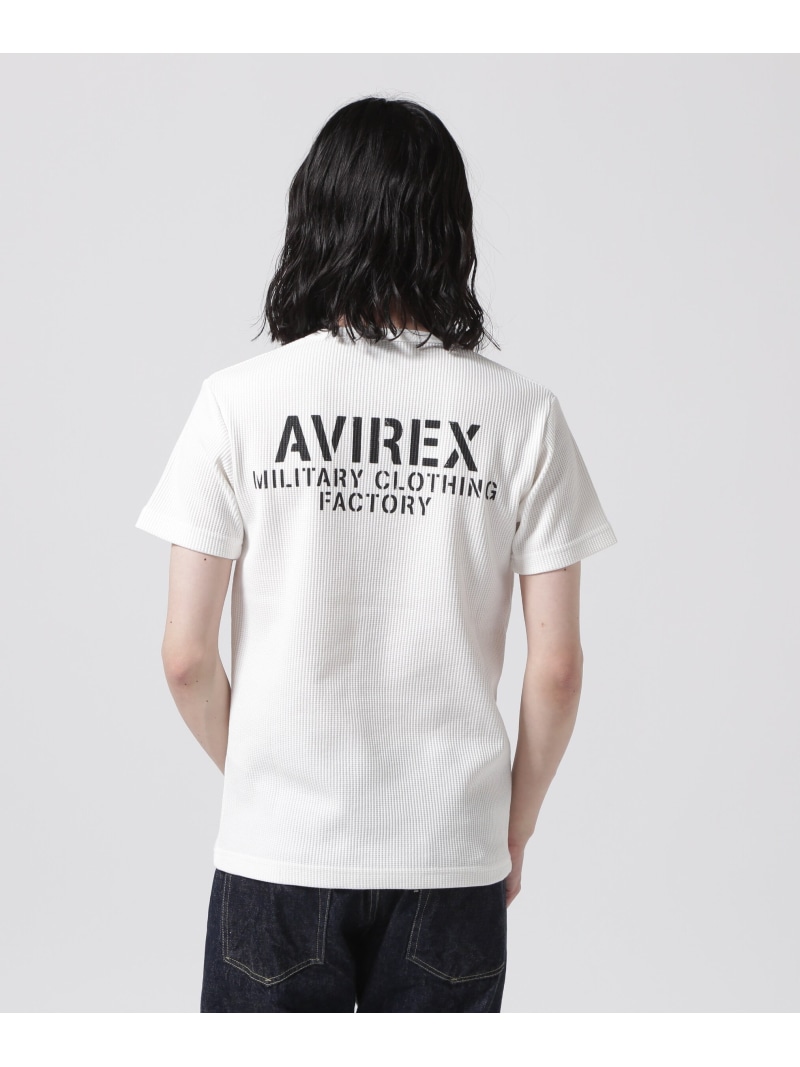 【楽天市場】《WEB&DEPOT限定》MINI WAFFLE V NECK T-SHIRT / ミニワッフル Vネック Tシャツ / AVIREX AVIREX アヴィレックス トップス ...