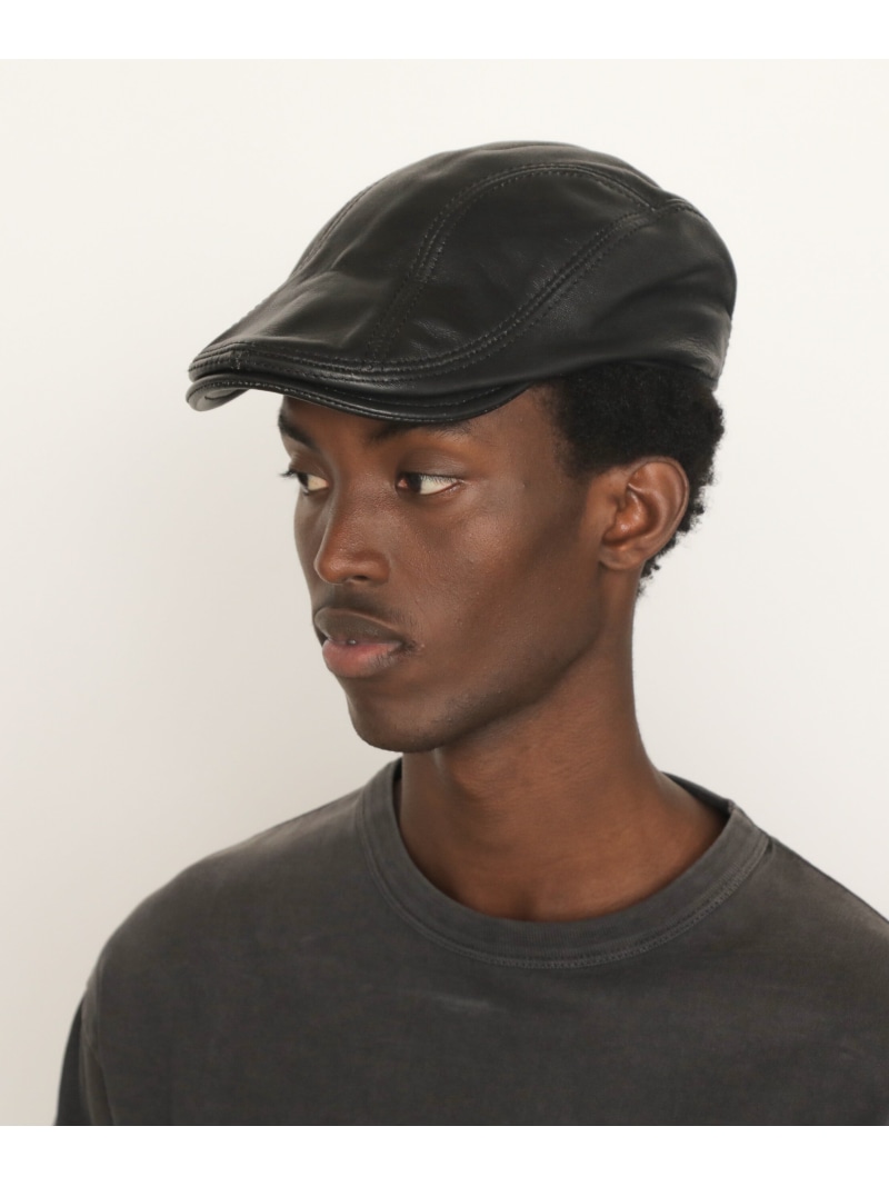 【楽天市場】LEATHER HUNTING CAP/レザー ハンチング キャップ Schott ショット 帽子 その他の帽子 ブラック【送料 ...