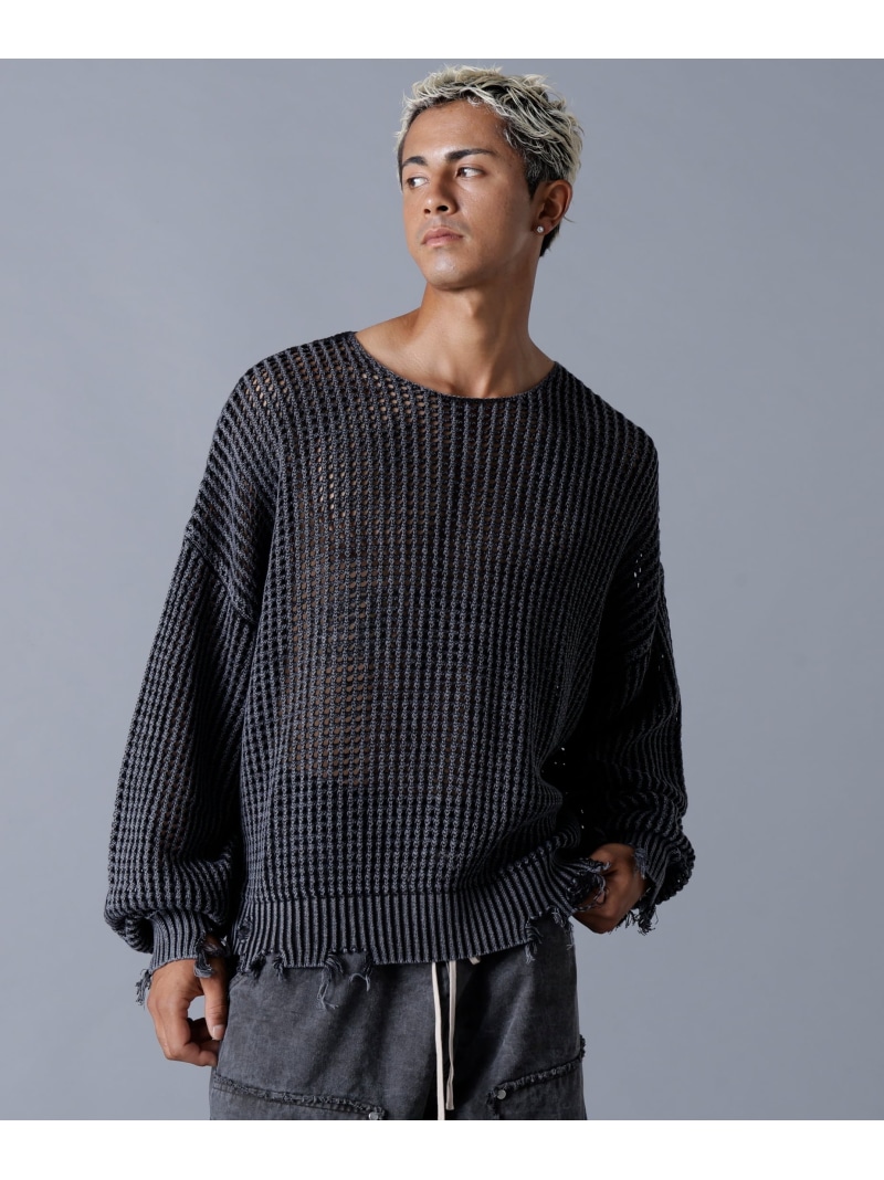 【楽天市場】DankeSchon/ダンケシェーン/CHEMICAL MESH KNIT CREWNECK LHP エルエイチピー トップス ...