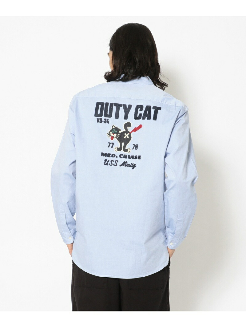 【楽天市場】【SALE／30%OFF】オックスフォード シャツ デューティキャット/OXFORD SHIRT DUTY CAT AVIREX ...