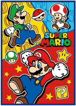 【楽天市場】【クロネコDM便(メール便)不可×】[SUPER MARIO(スーパーマリオ)]ジュニア毛布/ハーフ毛布/お昼寝毛布【サイズ ...