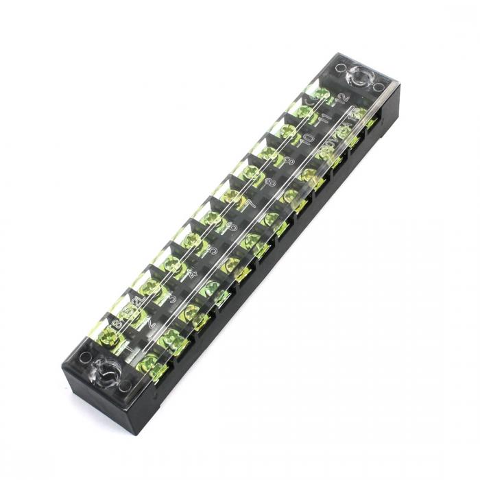 【楽天市場】uxcell 端子台 ターミナルストラップ メタル製シルバートーン600V 15A 12ポール 二行：uxcell japan