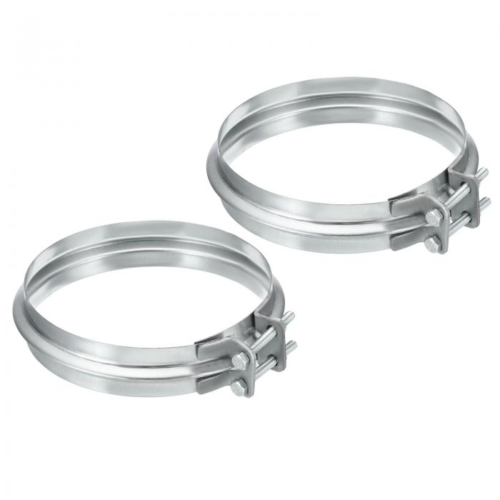 【楽天市場】PATIKIL ダクトクランプ 2個 150 mm 調整可能 亜鉛メッキ鉄パイプ ホースクランプ エアダクト ドライヤーベント ...