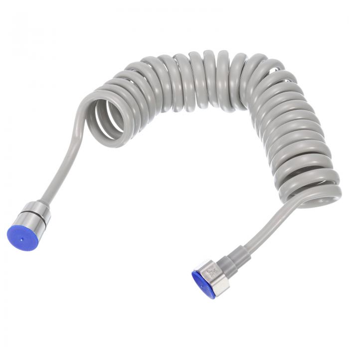 【楽天市場】uxcell スプリングフレキシブルシャワーホース 304ステンレススチールインターフェースナット付きトイレ用蛇口 バスルーム螺旋 ...