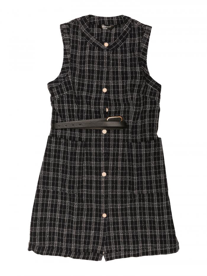 【楽天市場】Allegra K ワンピース 格子縞 ドレス チェック柄 エレガント ヴィンテージ ノースリーブ レディース ダークブルー L ...