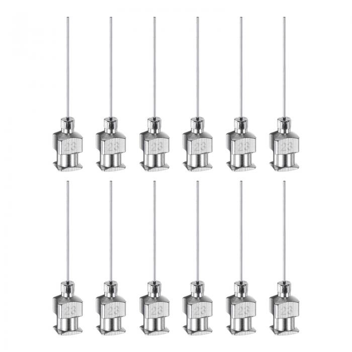 【楽天市場】uxcell 12個入り 23ゲージ ステンレス製ディスペンシングニードル 1" オールメタルグルーニードルチューブ 丸い先端 ...