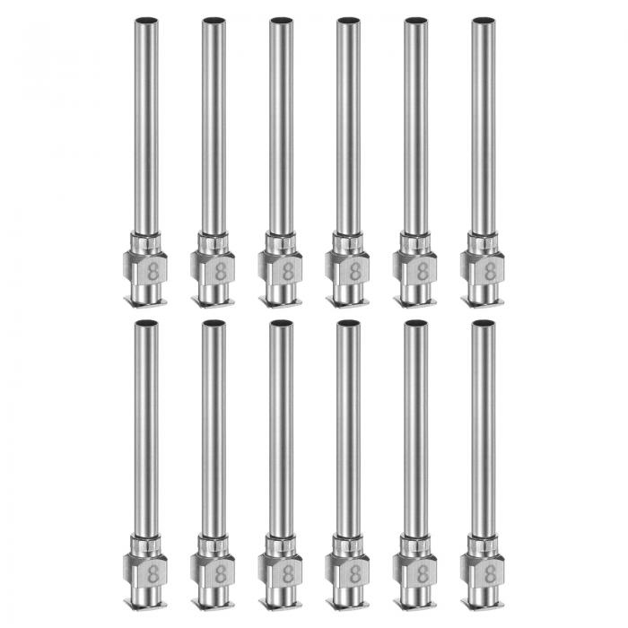 【楽天市場】uxcell 12個入りの8ゲージステンレス製ディスペンシングニードル 1 1/2"のオールメタルグルーニードルチューブ 太い液体 ...