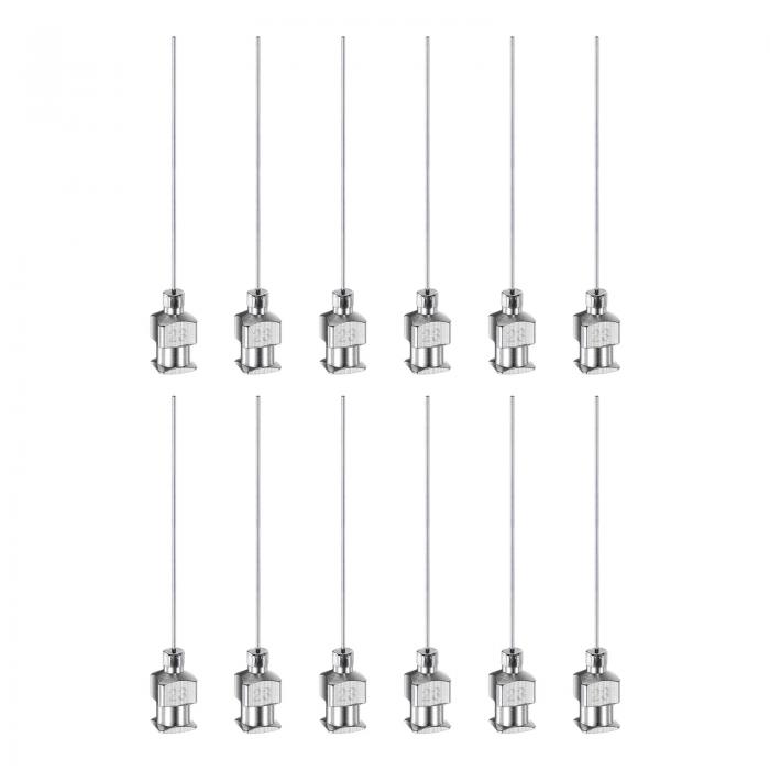 【楽天市場】uxcell 12個入り 23ゲージ ステンレス製ディスペンシングニードル 1 1/2" オールメタルグルーニードルチューブ 丸い ...