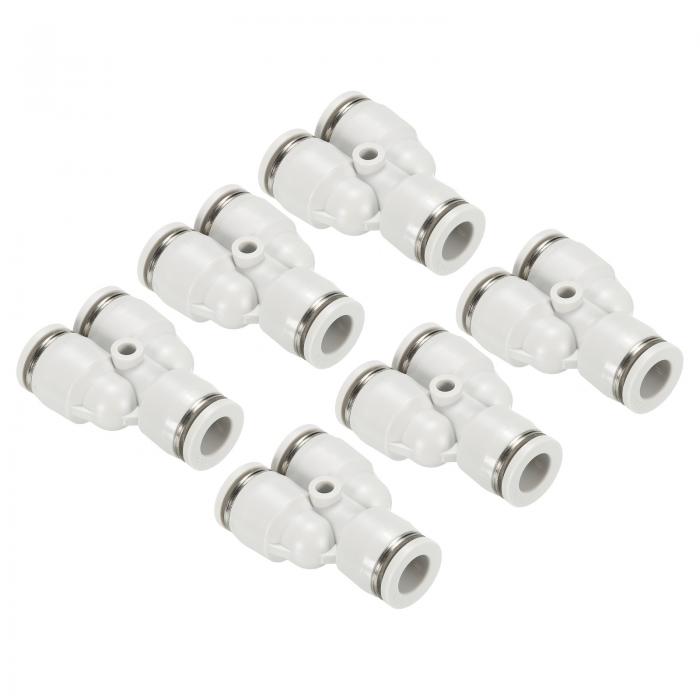 【楽天市場】PATIKIL チューブ継手 ワンタッチ継手 押し込み継手 6エアライン空気圧継ぎ手 クイックリリース スプリッター ホワイト 9 ...