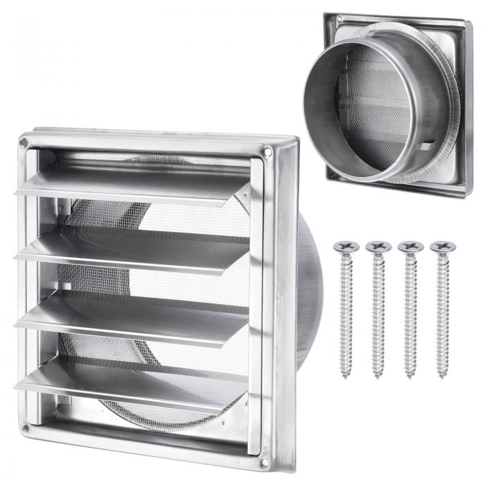 【楽天市場】PATIKIL 乾燥機の通気口カバー 145 mm ステンレス鋼 外壁コンセントベントグリル 可動フラップとスクリーンメッシュ付き ...