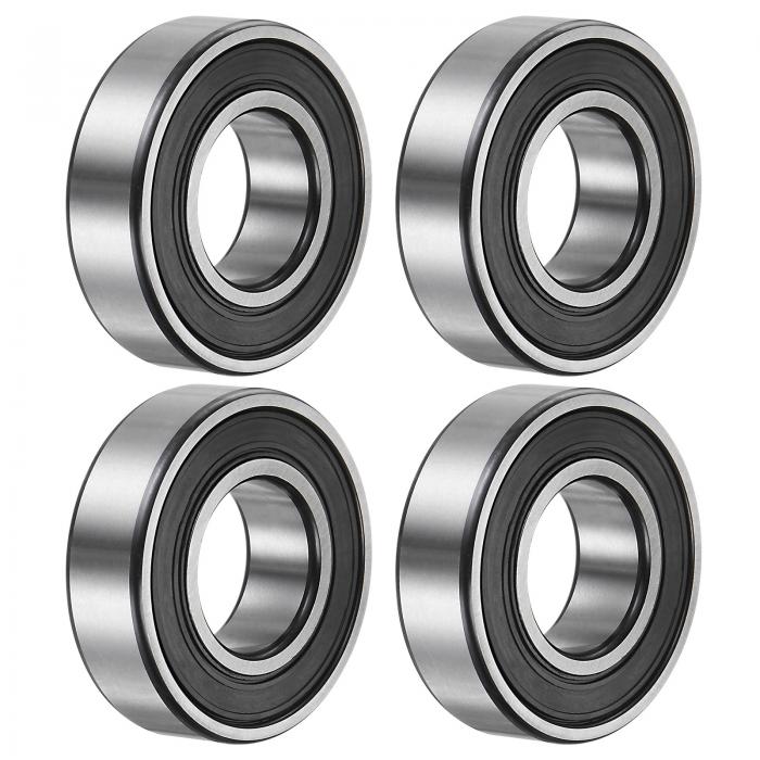 【楽天市場】uxcell 6205-2RSディープグルーブボールベアリング 25 x 52 x 15mm C3ダブルラバーシールドクロム ...