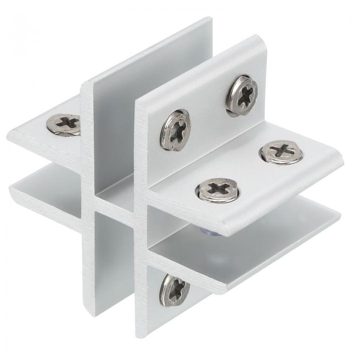 【楽天市場】uxcell 180度ガラスクランプ 8-10mm厚 調整可能なクロス型ガラス棚サポートブ ラケット アルミ合金製 ガラスクリップ ...