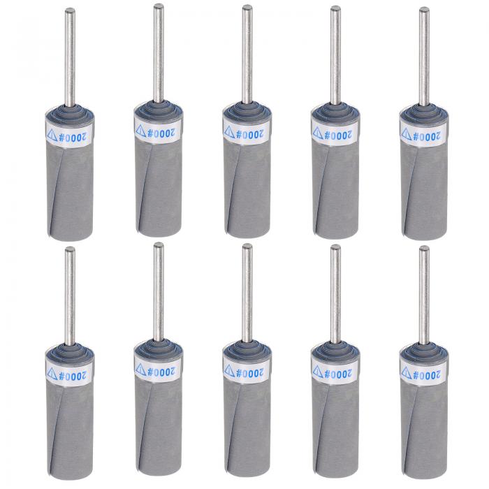 【楽天市場】uxcell 10個 研磨用サンドペーパーロール 2000グリット 2.35mmシャンク 木工 ガラス 金属の研磨に適した ...