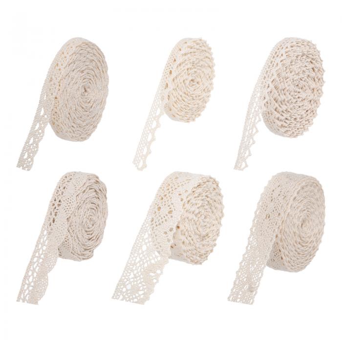 【楽天市場】uxcell レースリボン 30ヤード コットンレーストリム クラフト ギフトラッパー ヘッドバンド 結婚式用 ベージュ ...