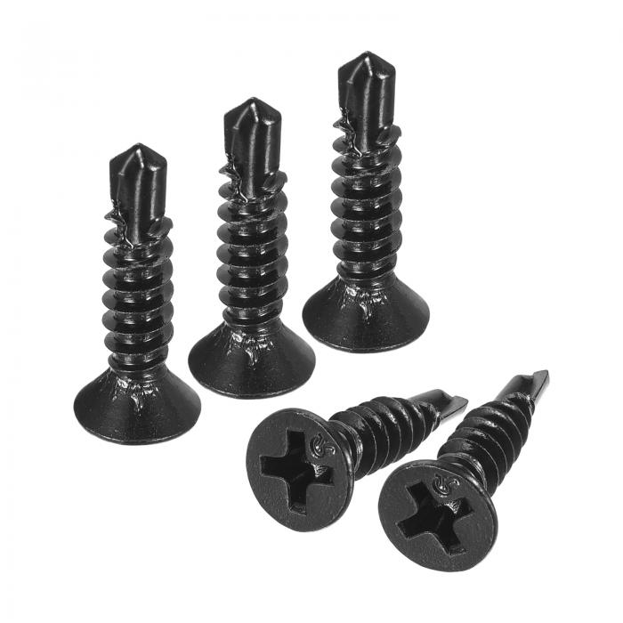 【楽天市場】uxcell パンヘッドセルフドリリングネジ #8x19 mm ブラック酸化物 410ステンレス鋼 プラスドライブセルフタッピング ...