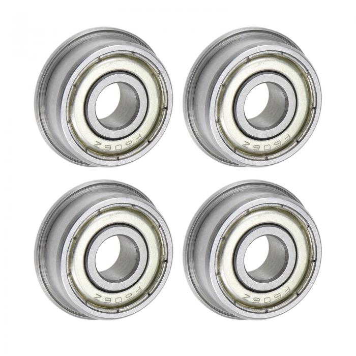 【楽天市場】uxcell F606ZZ フランジボールベアリング 深溝玉軸受 フランジ玉軸受 二重シールド クロムスチール 6x17x6mm ...