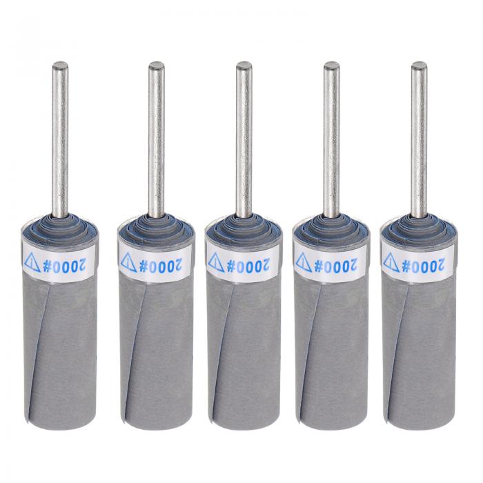 【楽天市場】uxcell 5個 研磨用サンドペーパーロール 2000グリット 2.35mm シャンク サンディングドラムスリーブ シリンダー ...