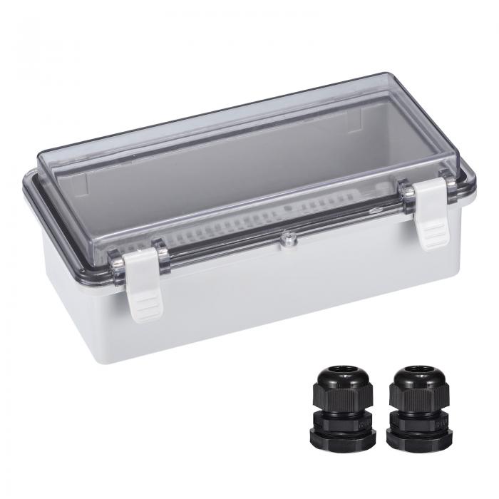 【楽天市場】uxcell ジャンクションボックス電気エンクロージャ IP67 防水 A BS プラスチック ヒンジカバー付き 取付板 ウォール ...