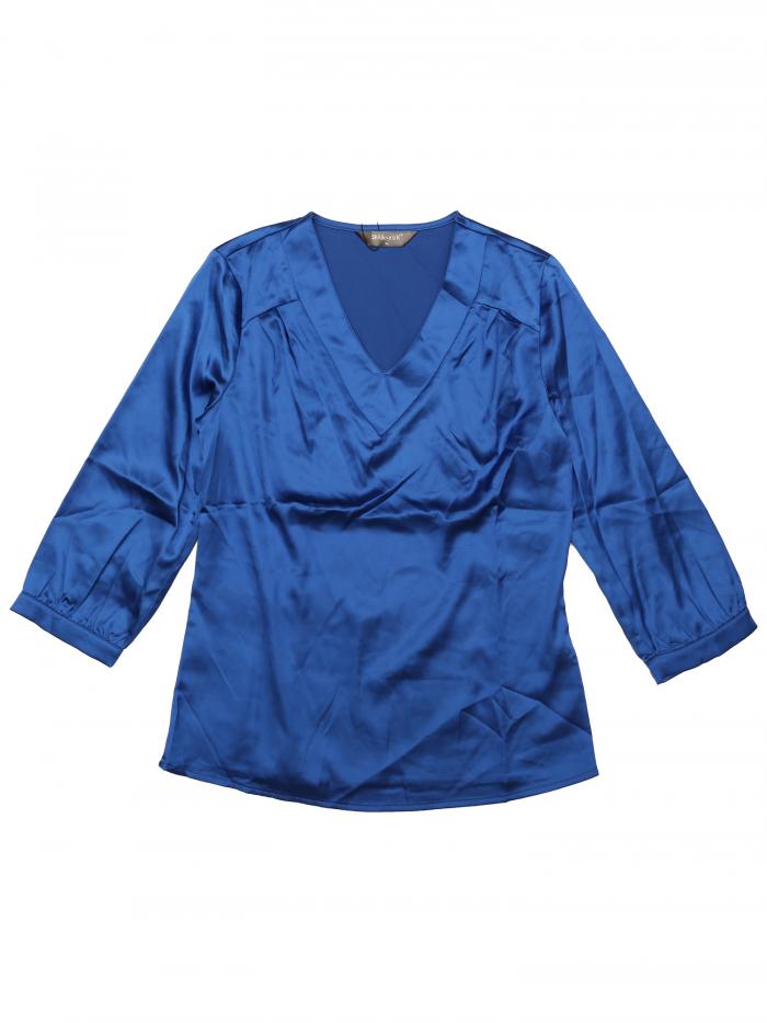 【楽天市場】Allegra K ブラウス レディース サテンブラウス 着痩せ おしゃれ シャツ カジュアル 七分袖 無地 トップス 通勤 OL ...