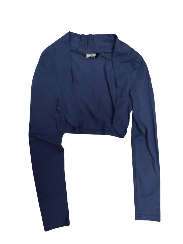 【楽天市場】Allegra K ボレロ エレガント 無地 長袖 カーディガン 肩をすくめる レディース ダークブルー S：uxcell japan