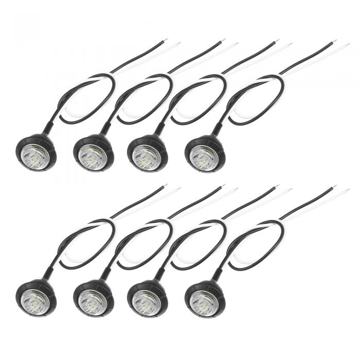 【楽天市場】TUCKBOLD トラック用LEDトレーラーライト 24V プラスチック製 ラウンド防水 マーカーライト ホワイト 8個セット ...