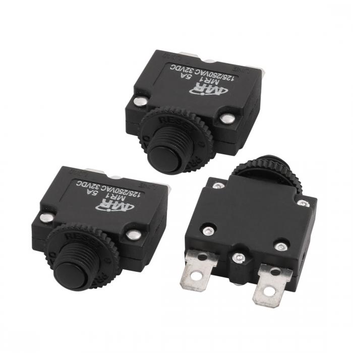 【楽天市場】uxcell 電流ブレーカー エアコンプロテクター AC 125/250V DC 32V 5A 3個入：uxcell japan