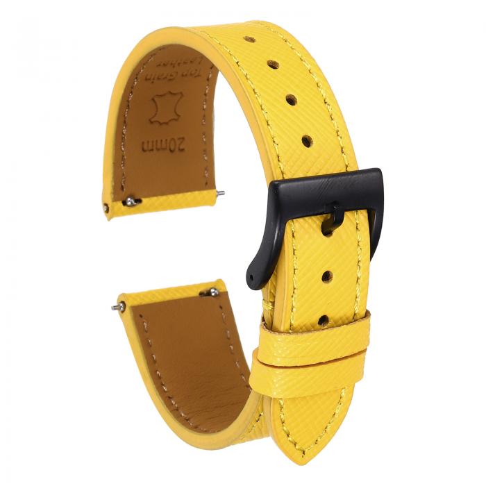 【楽天市場】uxcell 本物のレザーウォッチバンド 21mm クイックリリース交換用ウォッチストラップ ステンレススチールの黒バックル付き ...