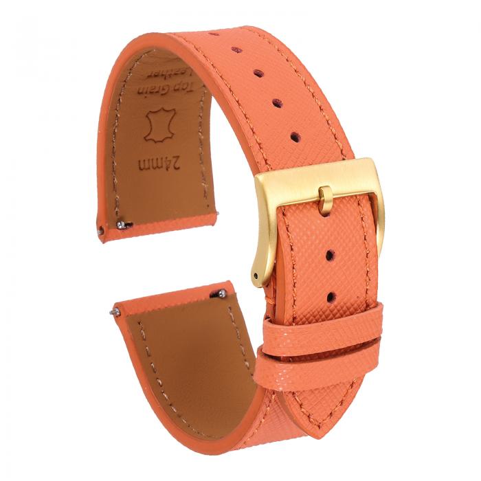 【楽天市場】uxcell メンズ レディース 23 mm クイックリリース ステンレススチール ゴー ルドバックル付き 純正レザー 腕時計 ...