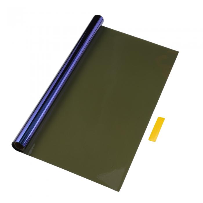 【楽天市場】A ABSOPRO 車用ウィンドウティントフィルム カメレオン 30インチ x 5フィート プライバシーフィルム PET ブルー ...